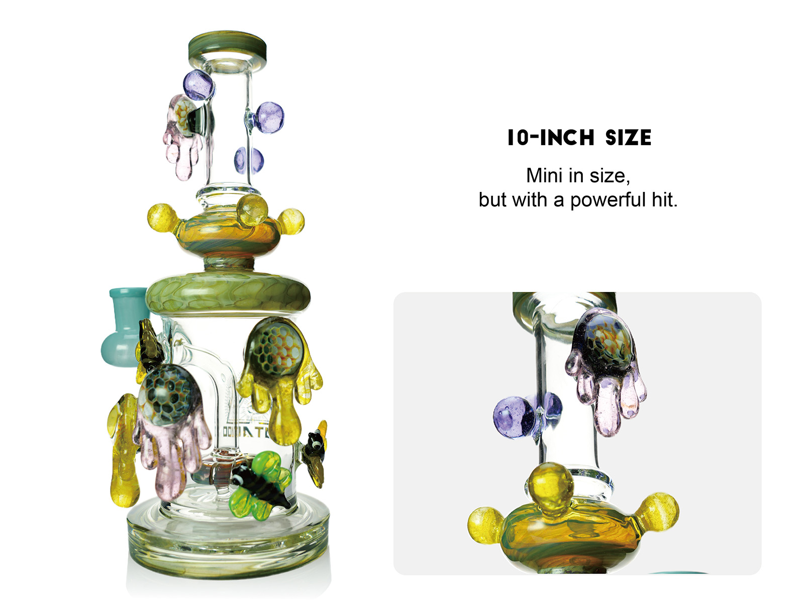 10" Funny Intricate Bee Mug Bong | LOOKAH