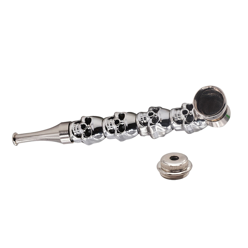 Skull Metal Smoking Pipe For Sale